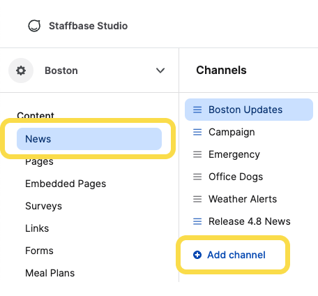 Creating a Channel – Staffbase Support Portal