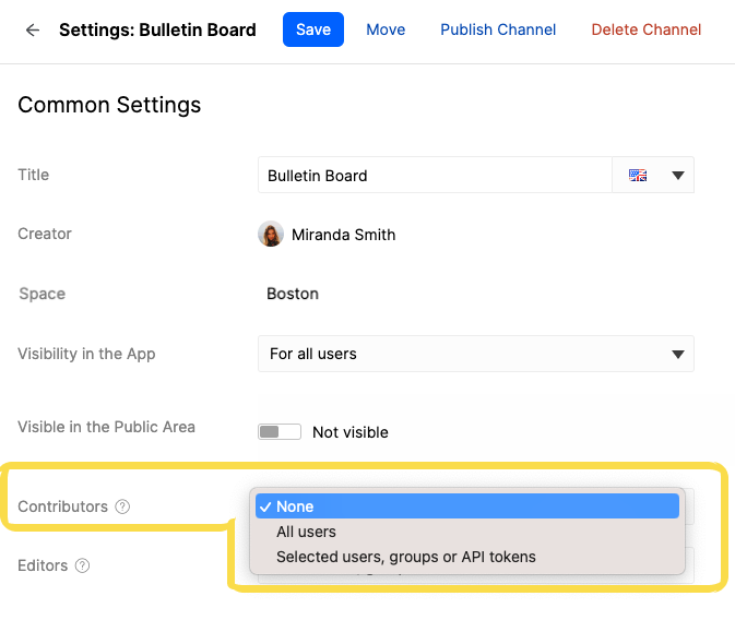 Creating an Interactive News Channel – Staffbase Support Portal