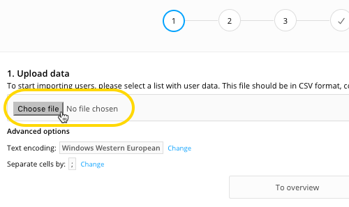 CSV-Datei hochladen – Staffbase Support Portal