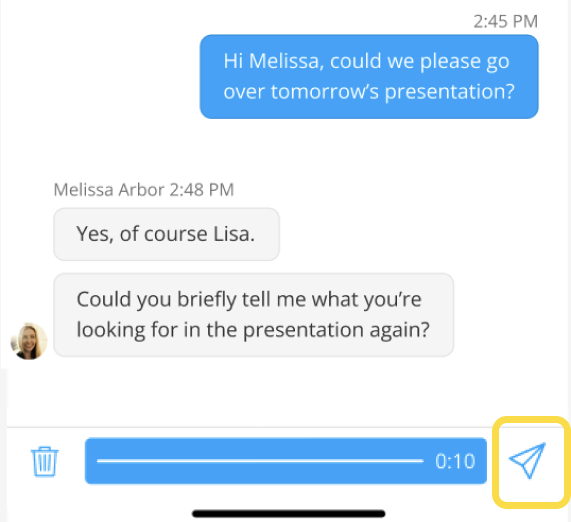 Sending Voice Messages in Chat – Staffbase Support Portal