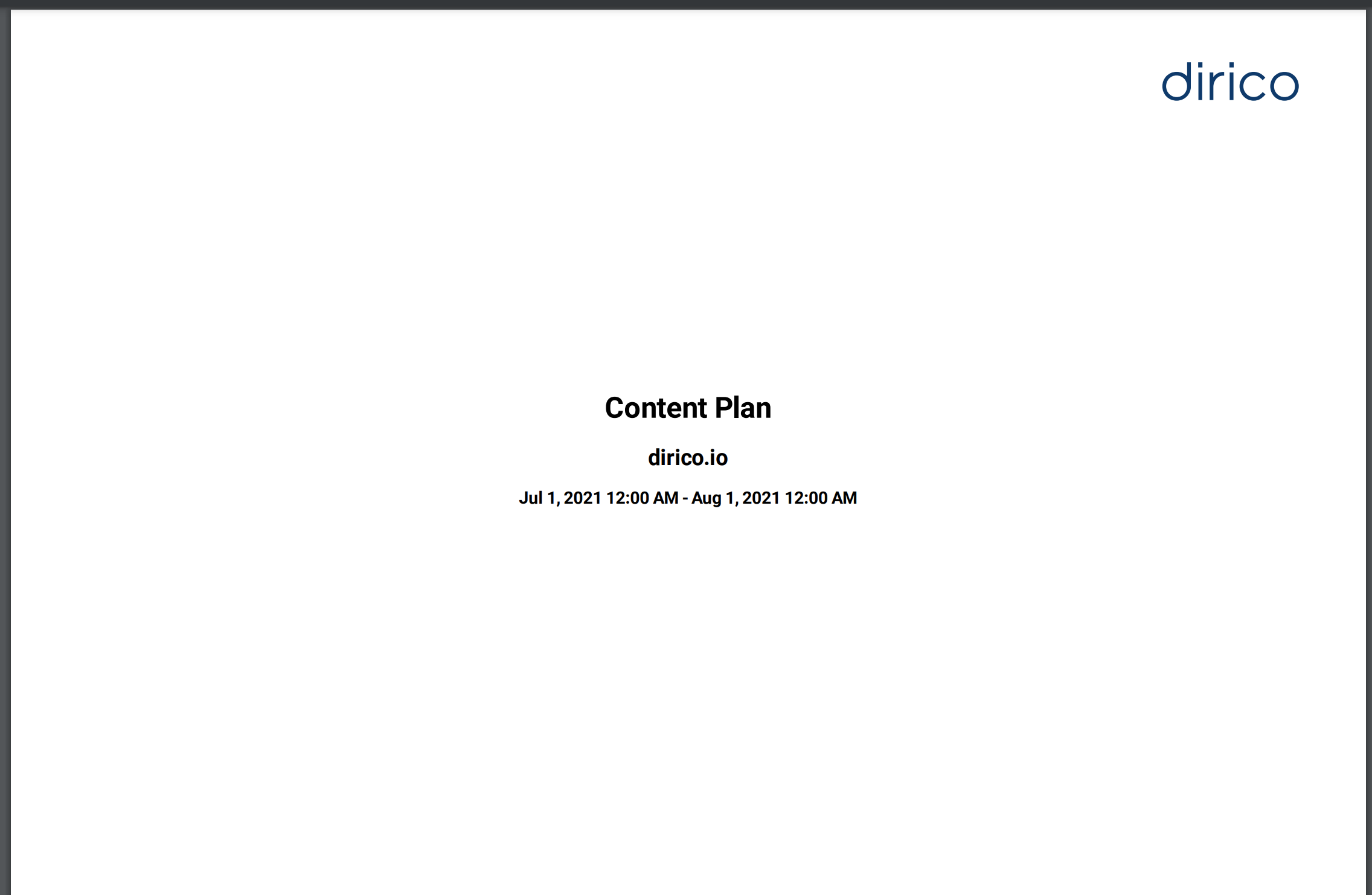 How to export the content plan (PDF) in Communications Control ...