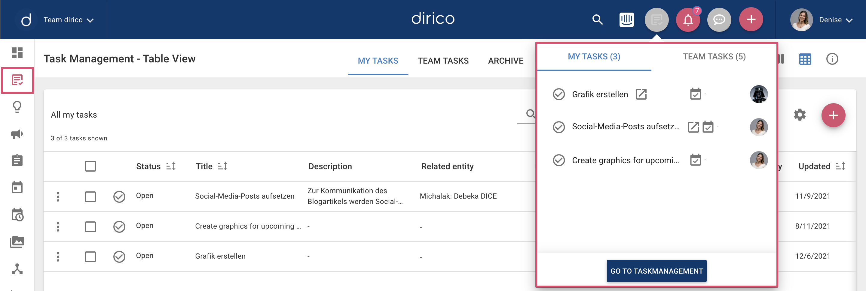 How to create tasks in Communications Control – Staffbase Support Portal