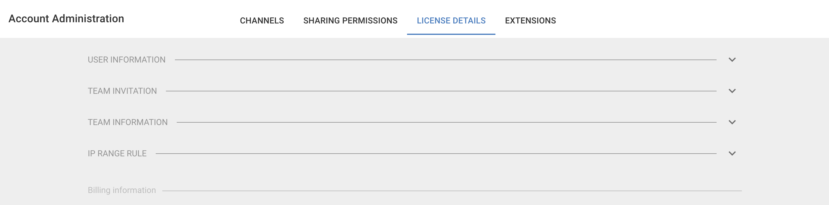 License details in Communications Control – Staffbase Support Portal
