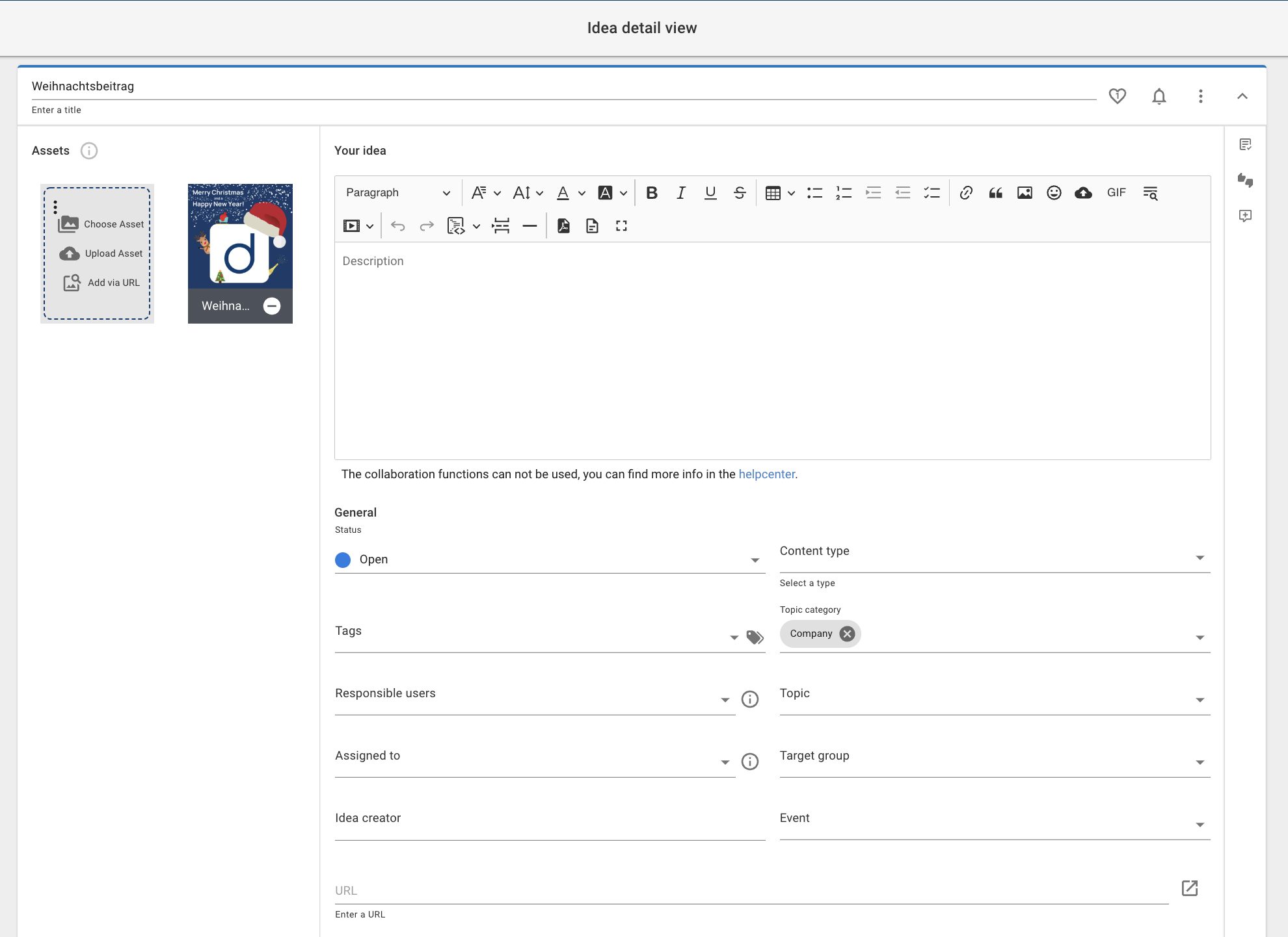 How to create new ideas in Communications Control – Staffbase Support ...