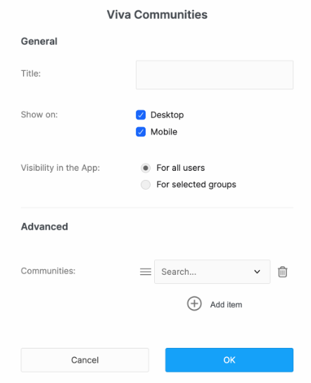 Configuring the Microsoft 365 Viva Communities Widget – Staffbase ...