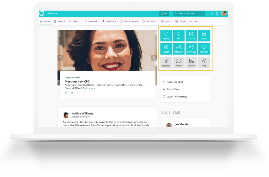 Configuring the Link Tiles Widget – Staffbase Support Portal