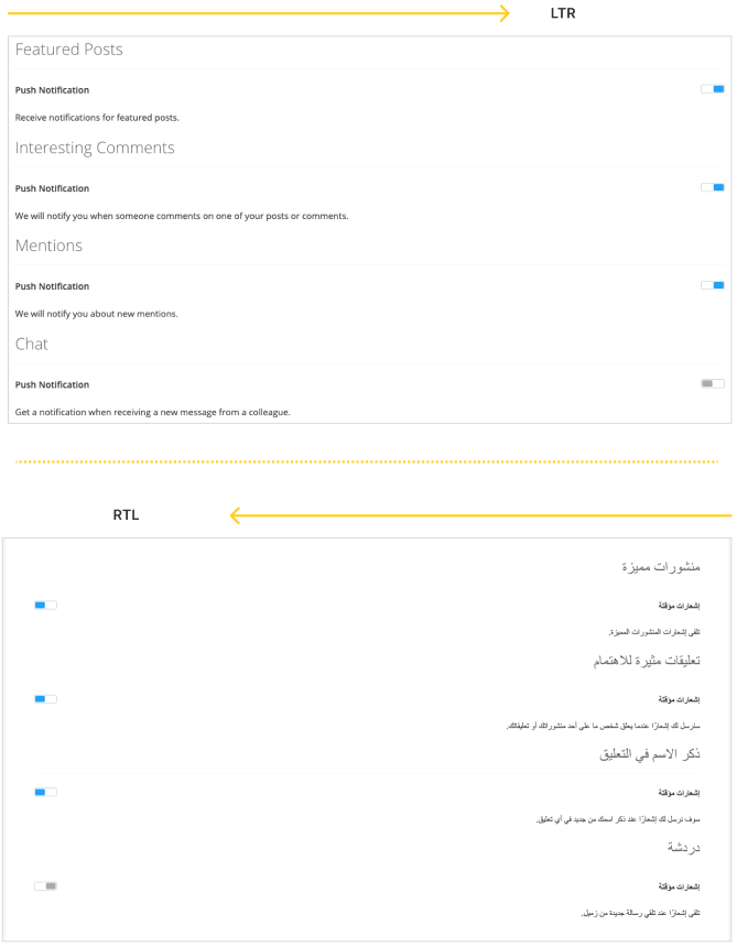 RTL (Right-to-Left) Language Support for App and Intranet – Staffbase Support Portal