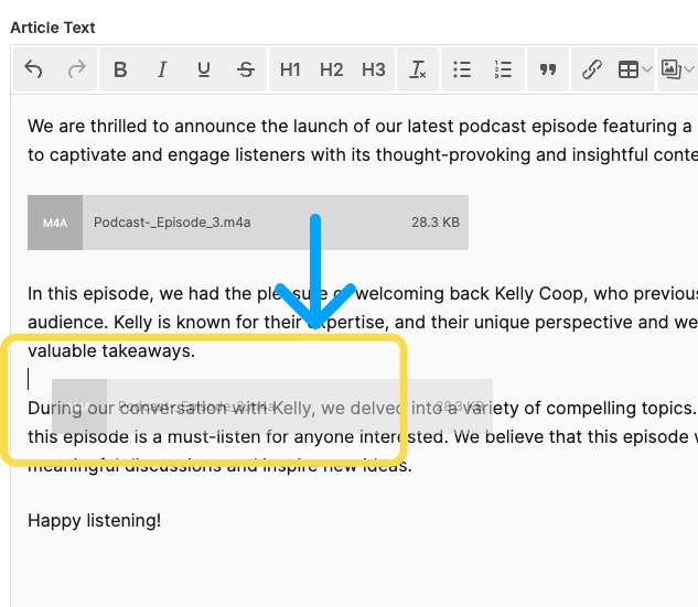 Configuring Audio Files in News Posts and Pages – Staffbase Support Portal