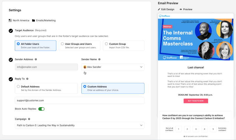 Creating and Sending Emails with Staffbase Email – Staffbase Support Portal