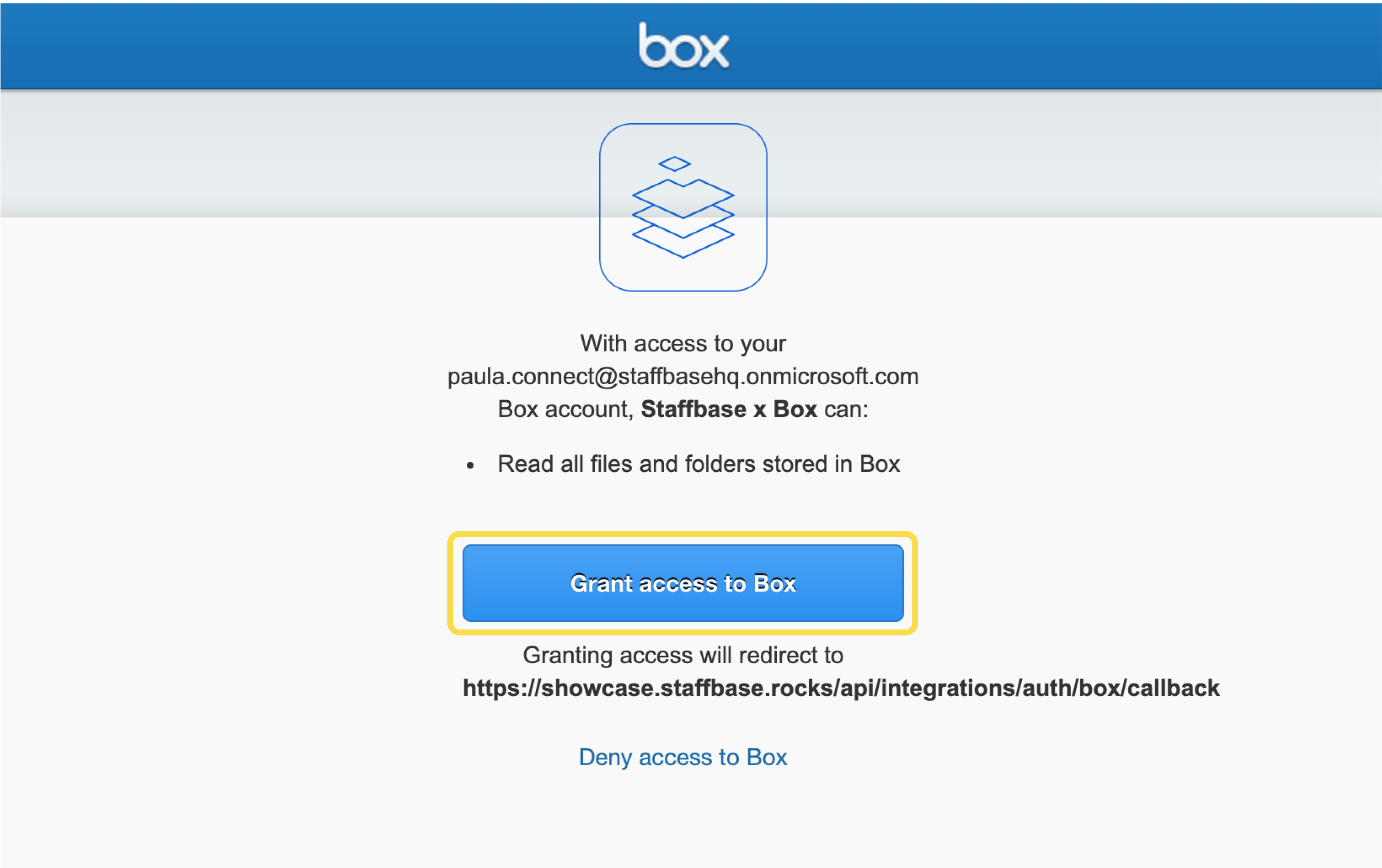 Connexion à votre compte Box depuis votre intranet – Staffbase Support Portal