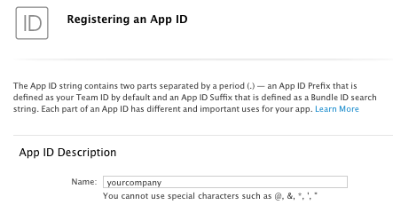 Creating the iOS App ID – Staffbase Support Portal