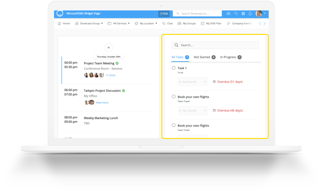 Overview of Microsoft 365 Widgets – Staffbase