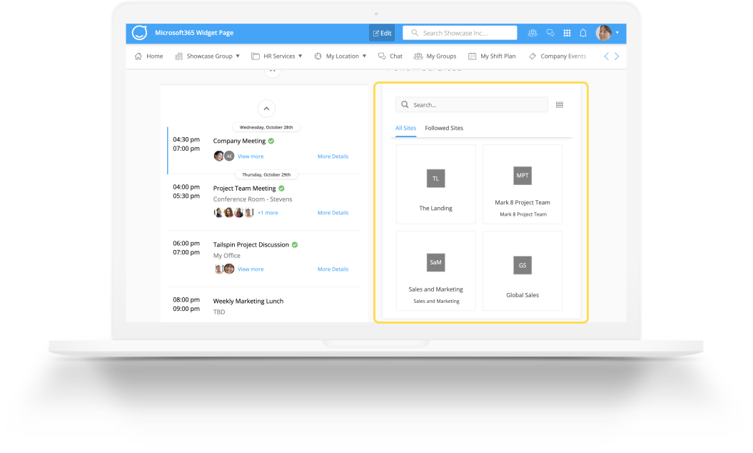 Overview of Microsoft 365 Widgets – Staffbase