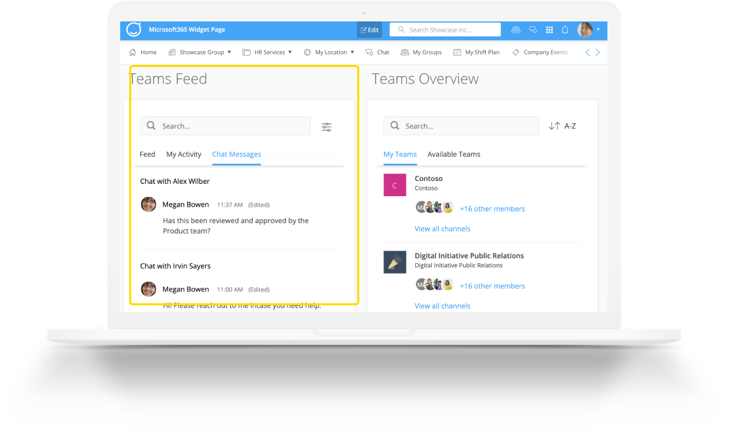 Overview of Microsoft 365 Widgets – Staffbase