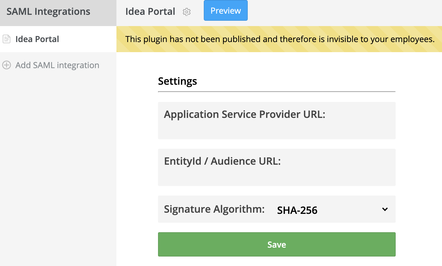 Setting Up an SSO Sign-In for Services with the SAML Integrations ...
