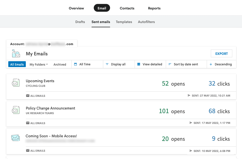 Viewing Sent Email Details In Employee Email Staffbase Support Portal