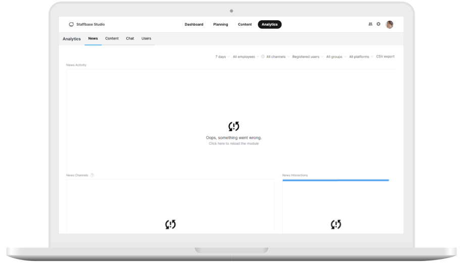 Fixing Loading Issues in Studio Dashboard and Analytics Dashboard – Staffbase Support Portal